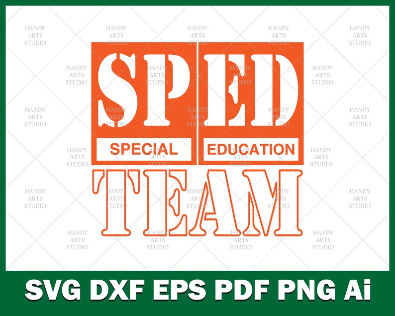 SPED Special Education Team Svg Printable Cutting File Instant - Etsy