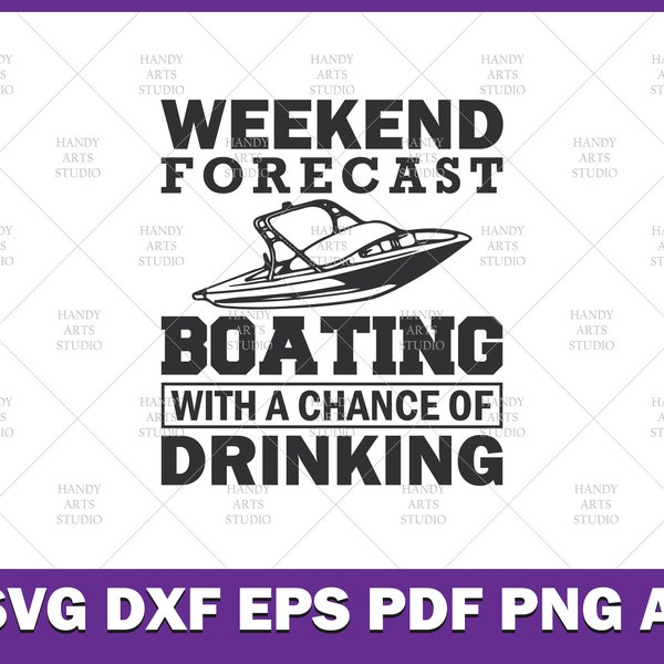 Boat Weekend Svg - Etsy