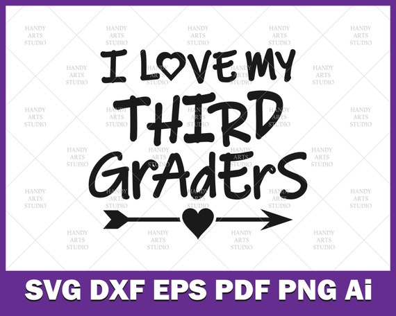 I Love My Third Graders Svg Cutting File for Cricut and | Etsy