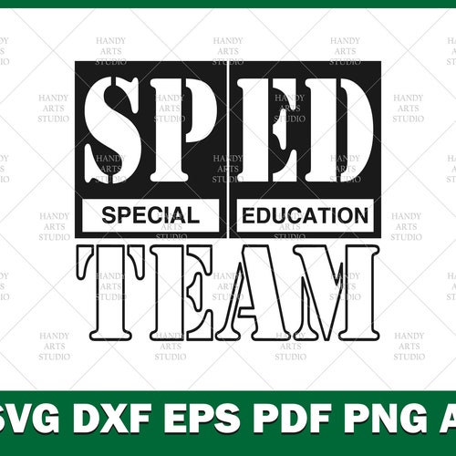 SPED Svg Special Education Teacher Cut File Occupation | Etsy