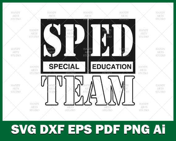 SPED Special Education Team Svg Printable Cutting File Instant - Etsy
