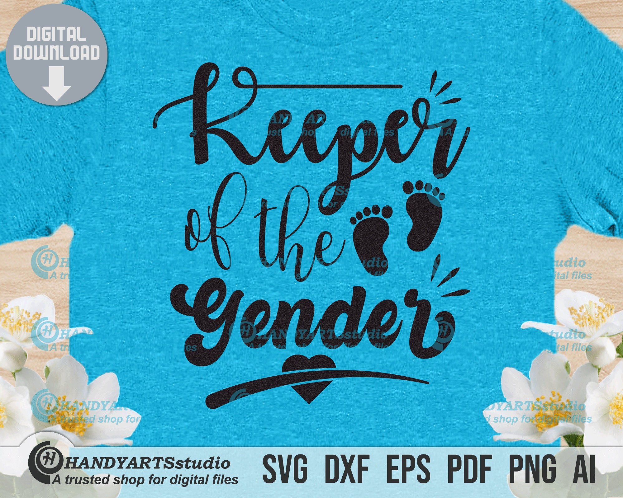 Keeper of the Gender Svg Cutting File for Cricut and | Etsy