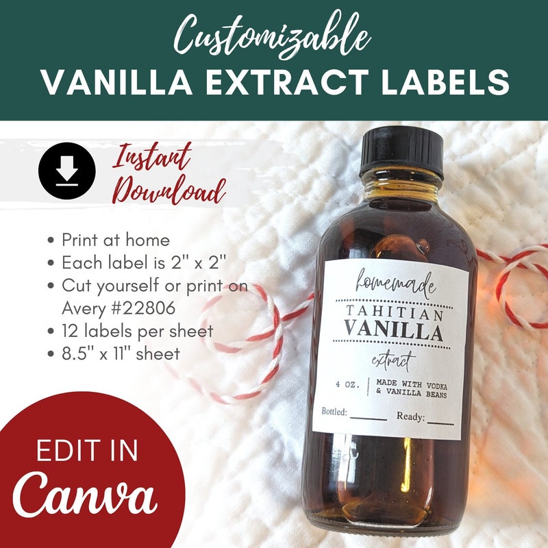 Vanilla Labels - Etsy
