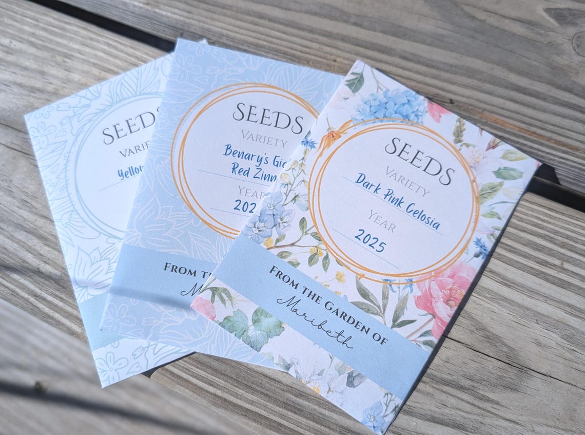 Editable Seed Packet Template: Printable Seed Envelope (PDF Digital ...