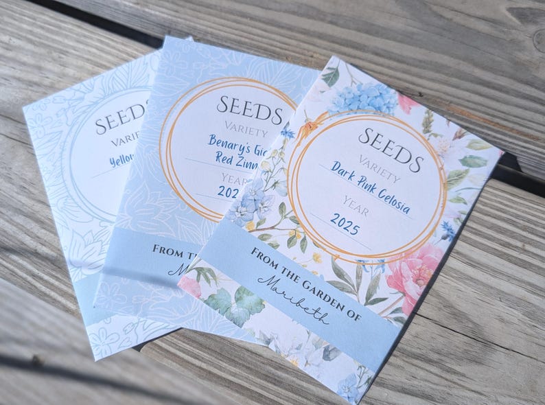 Editable Seed Packet Template: Printable Seed Envelope (PDF Digital ...