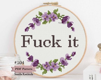 Rude Cross Stitch | Etsy