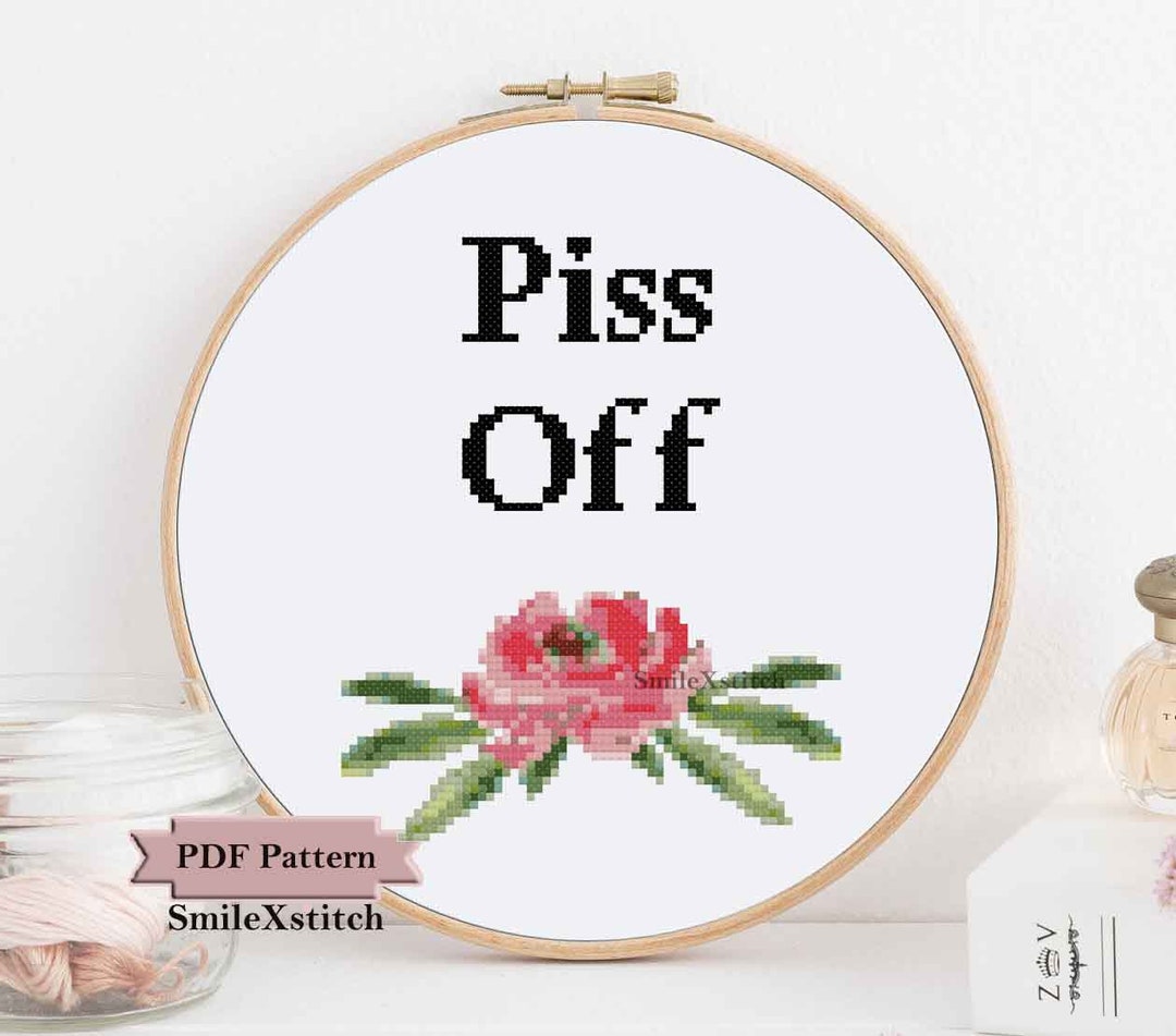 Rude Cross Stitch Pattern Funny Cross Stitch Pattern Pdf for - Etsy