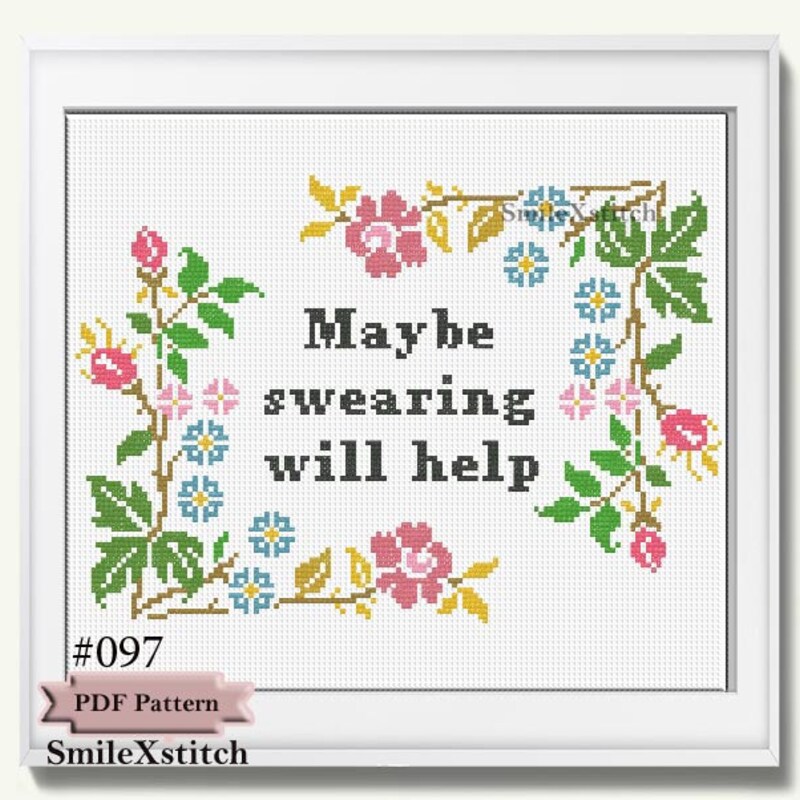 Swear Embroidery - Etsy