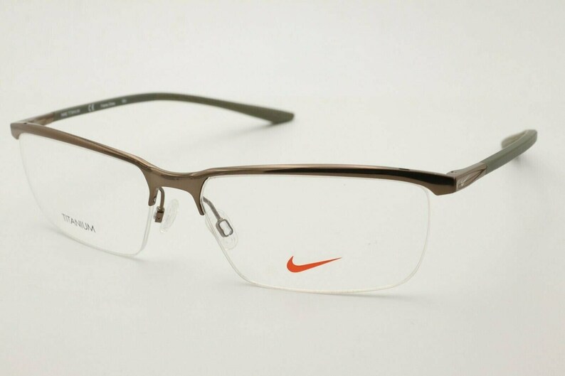 Nike TITANIUM Eyeglasses NK 6071 210 Satin Walnut Cargo Khaki | Etsy