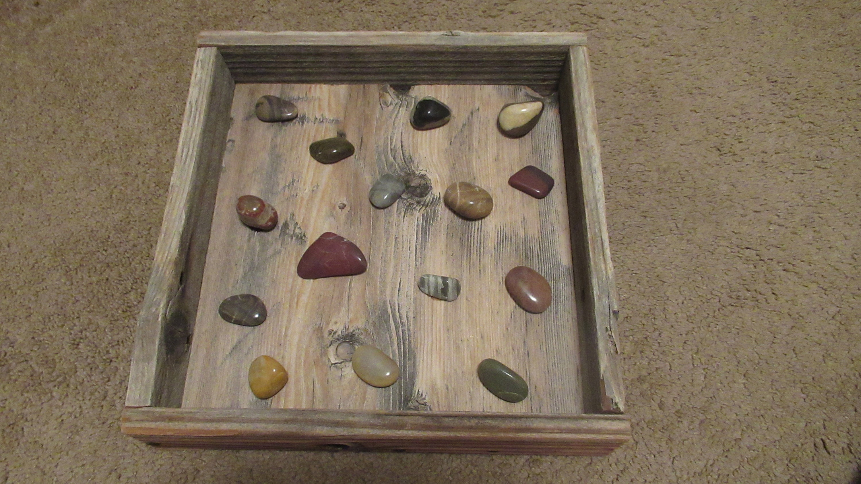 A Desert Polished Rock Shadow Box | Etsy
