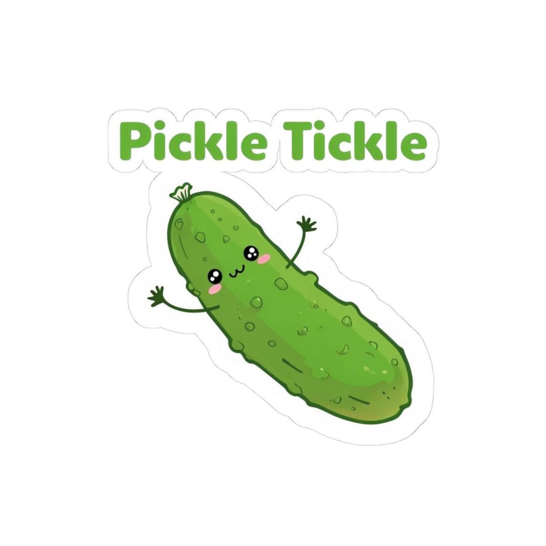 Cute Pickle Tickle Stickers, Fun Laptop Décor, Quirky Gift for Veggie ...
