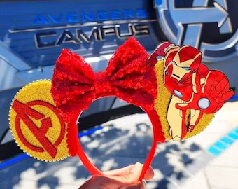 Iron Man Mickey Ears - Etsy