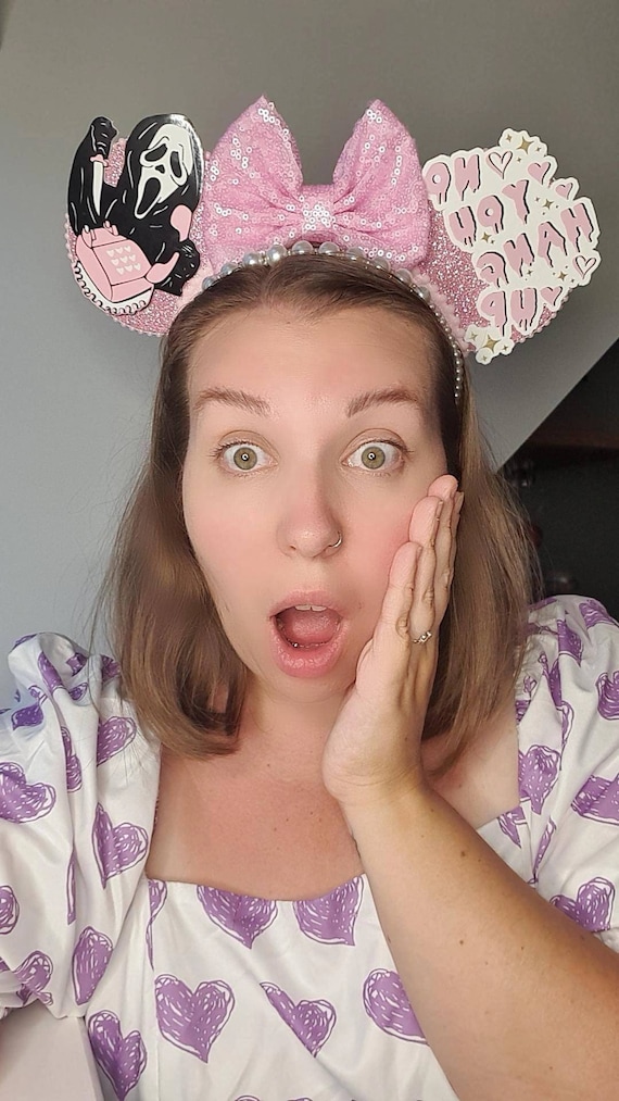 Scream Ghost Face Girly Pink Horror Halloween Minnie Mouse - Etsy UK