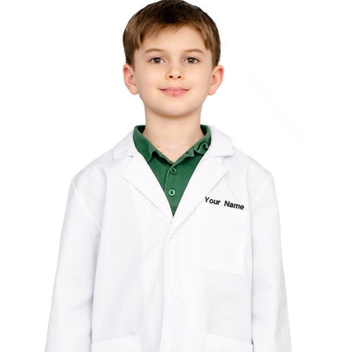 Personalized Kids Doctor Lab Coat With Large Printed Medical - Etsy