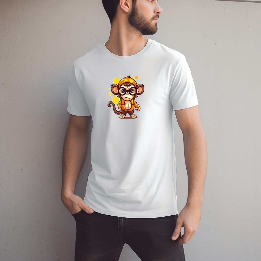 4 PNG Clipart Files, Funky Monkey, Cute, Adorable Monkey's for Print on ...