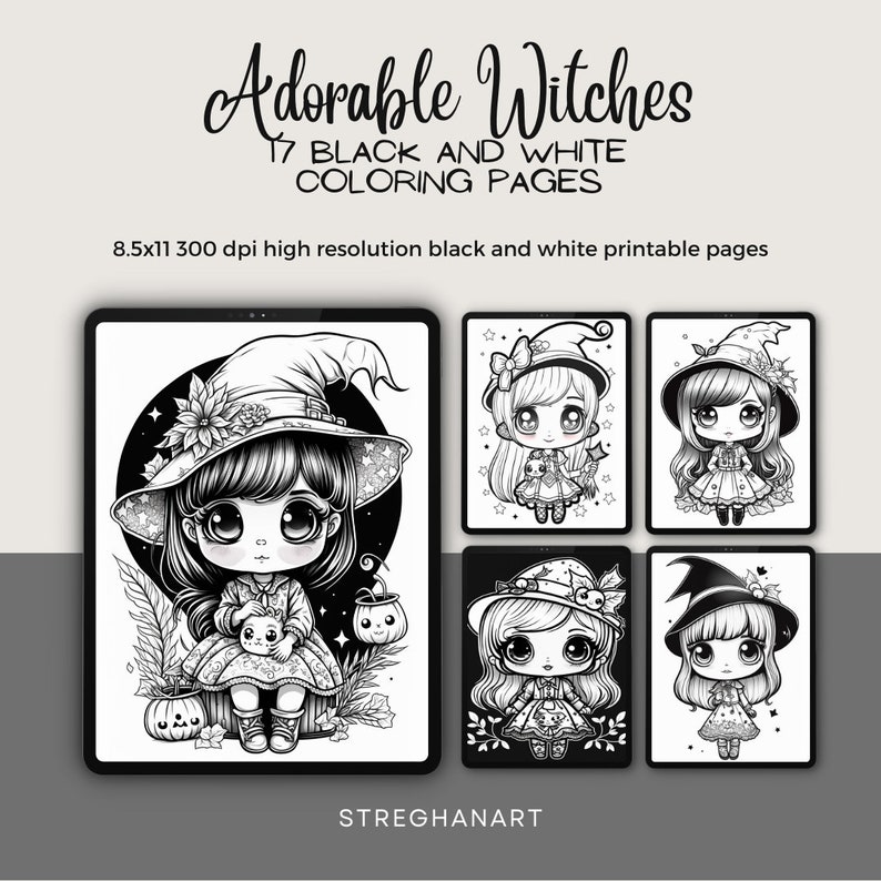 17 Black and White, Printable Coloring Pages for Adults and Children ...