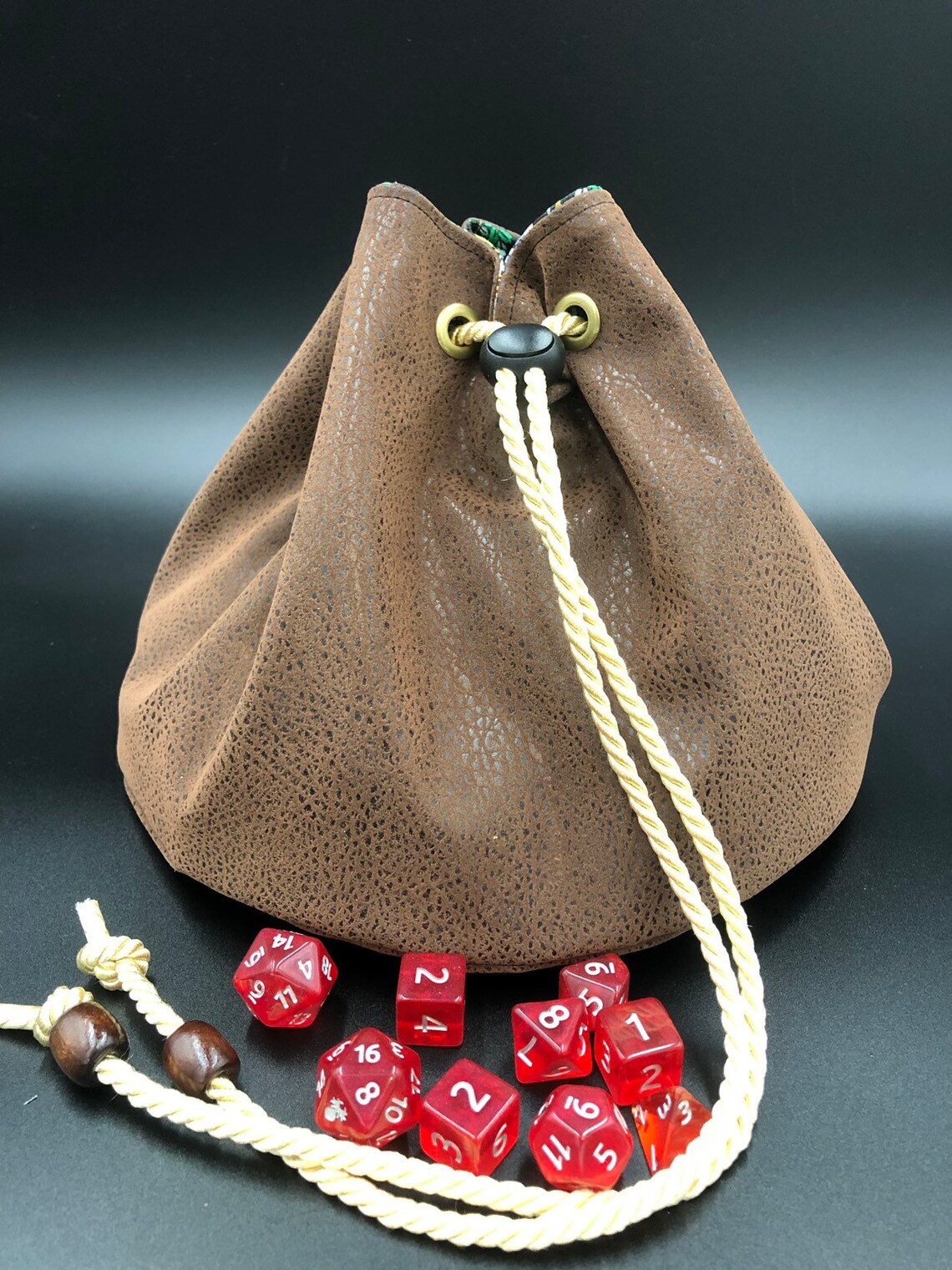 Large Dice Bag With 6 or 8 Pockets Black and Blue Oil Slick/ | Etsy