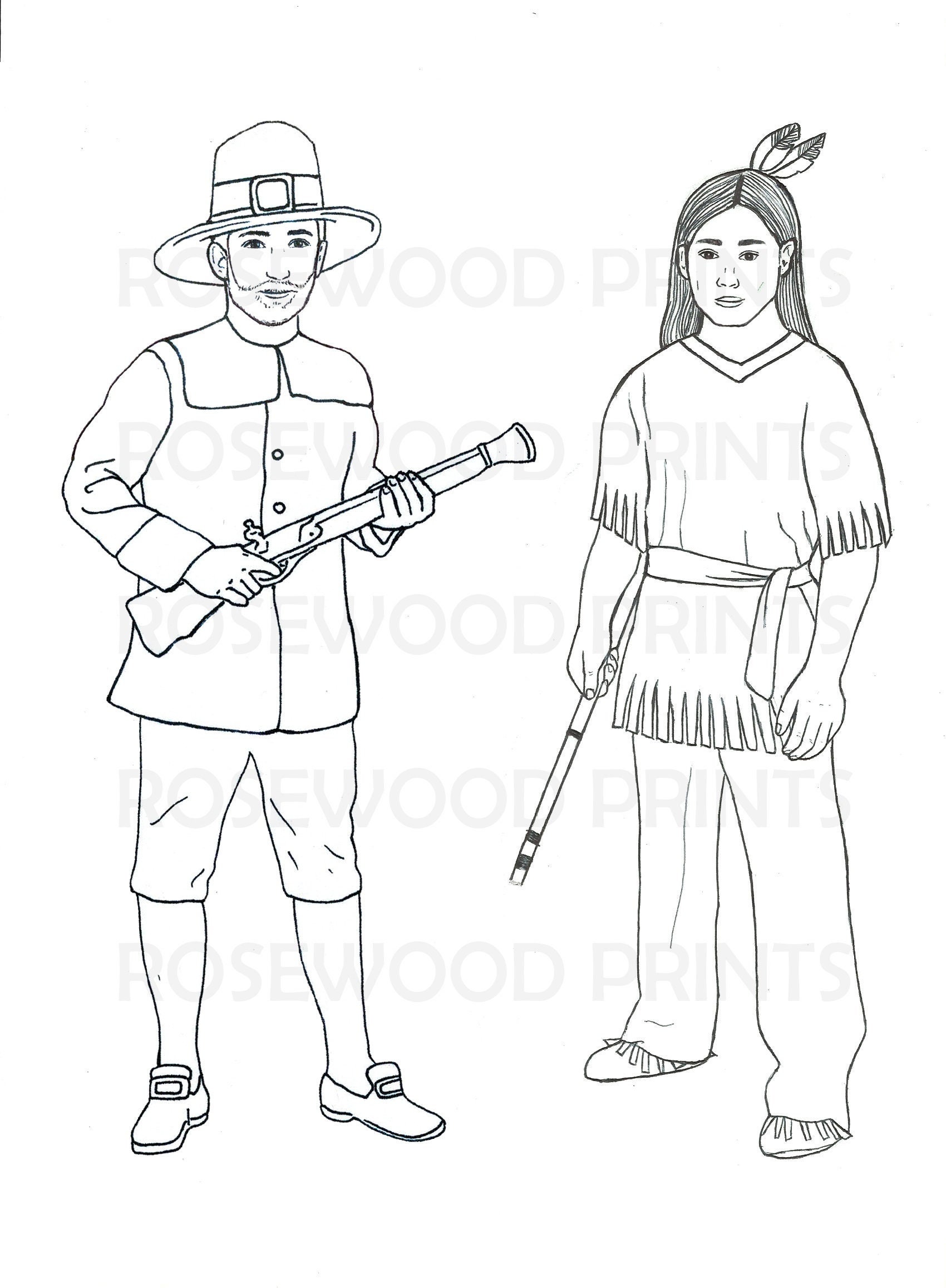 Thanksgiving Coloring Page - Etsy