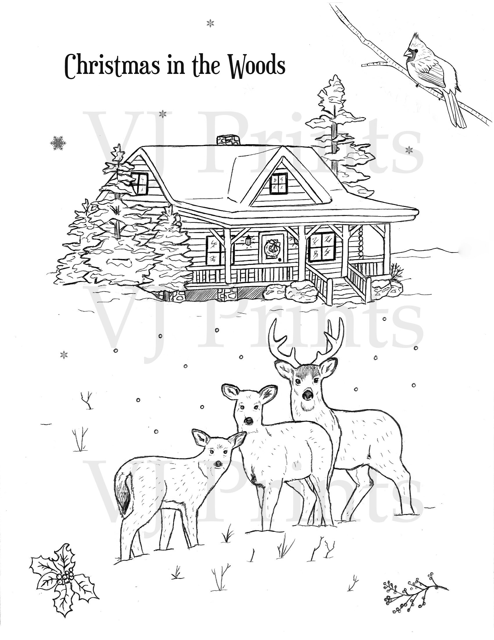 Winter Time Coloring Pages - Etsy