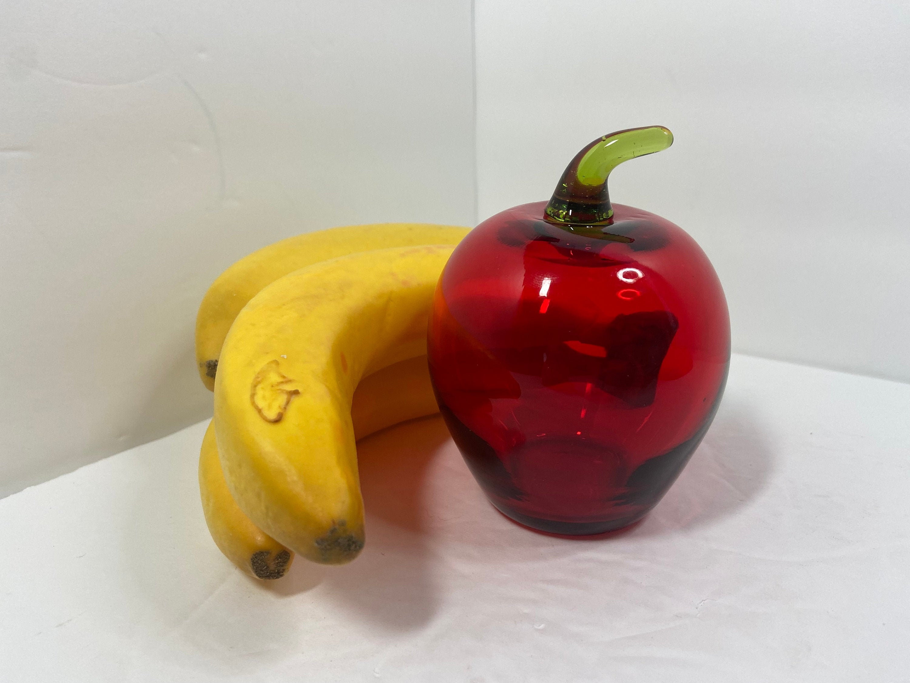 Vintage Viking Glass/rainbow Glass Handblown Glass Apple 7295 - Etsy