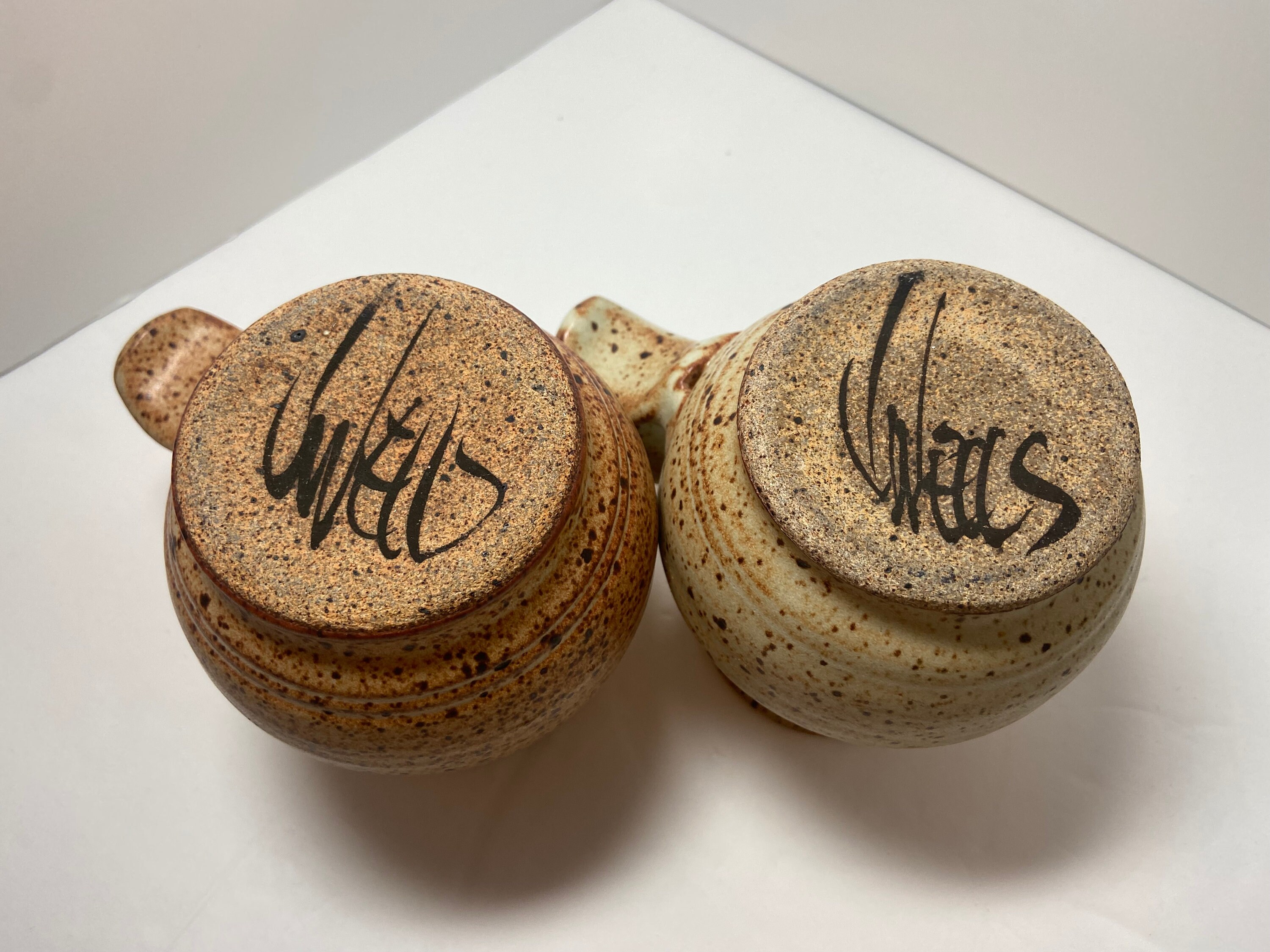 Vintage J. WELLS, Studio Art Pottery Mugs, 1970's Set of Two - Etsy Canada