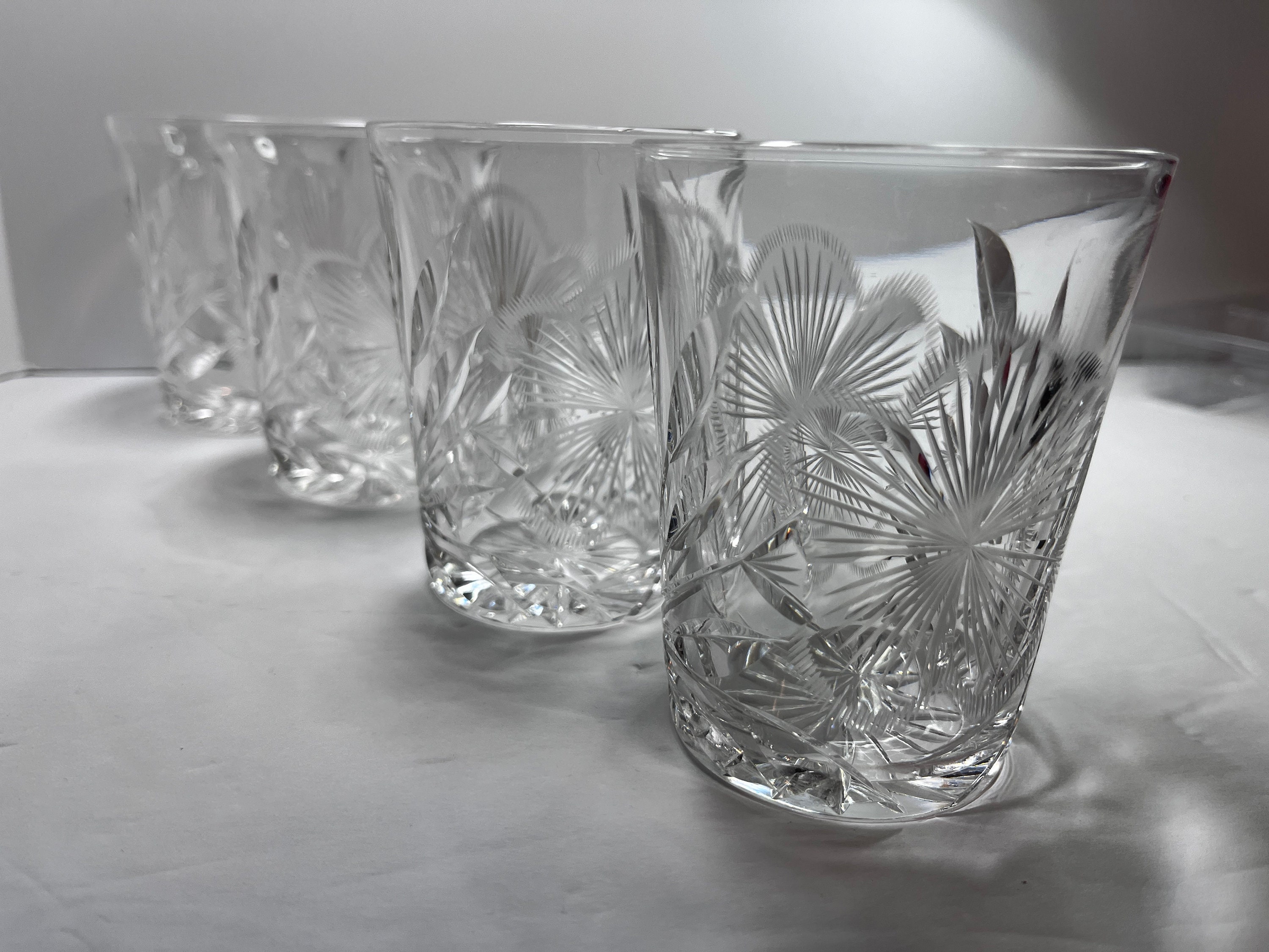 Antique American Brilliant Period (ABP) Cut Glass Rocks Glasses (set of ...