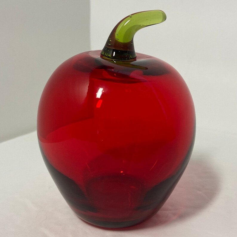 Vintage Viking Glass/rainbow Glass Handblown Glass Apple 7295 - Etsy