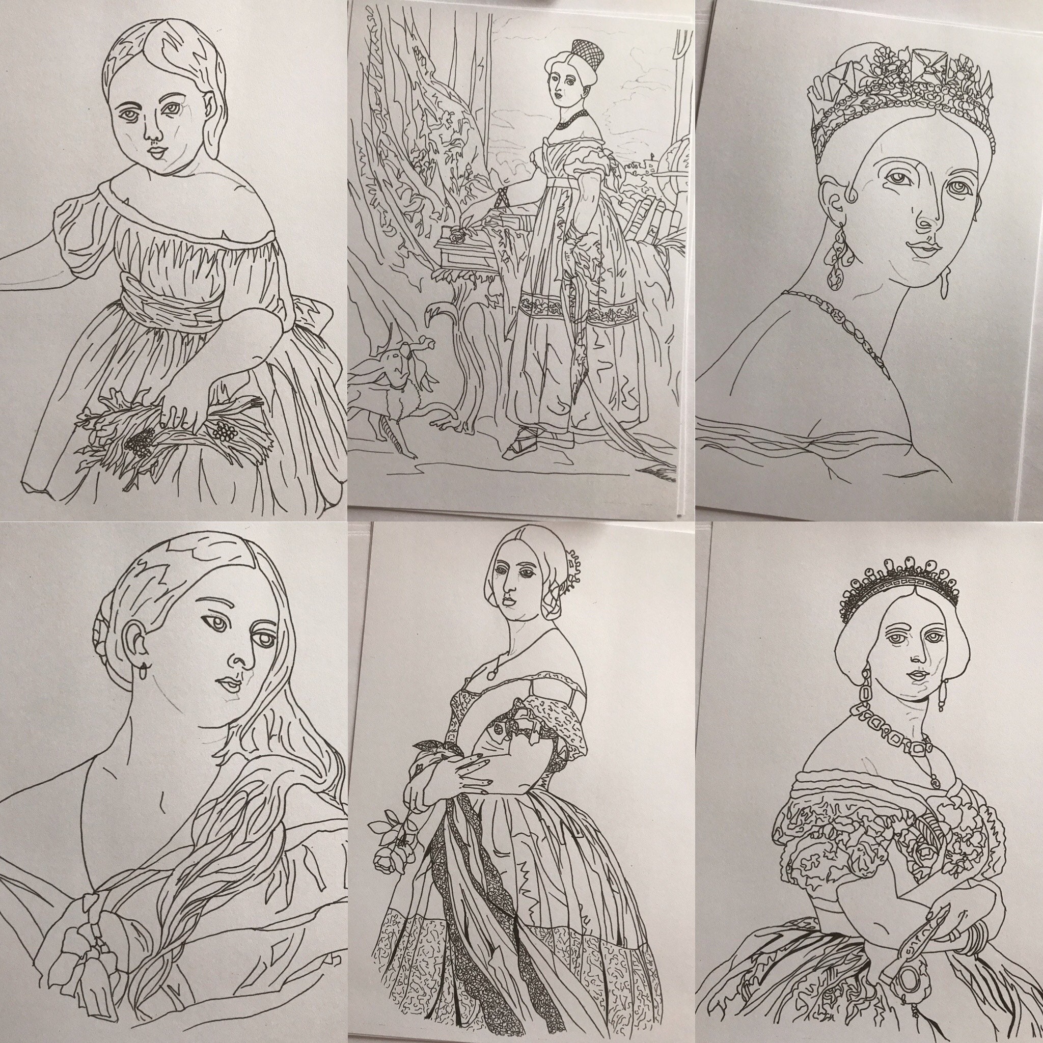 Downloadable Queen Victoria Colouring Pages History Gift/the Victorians ...