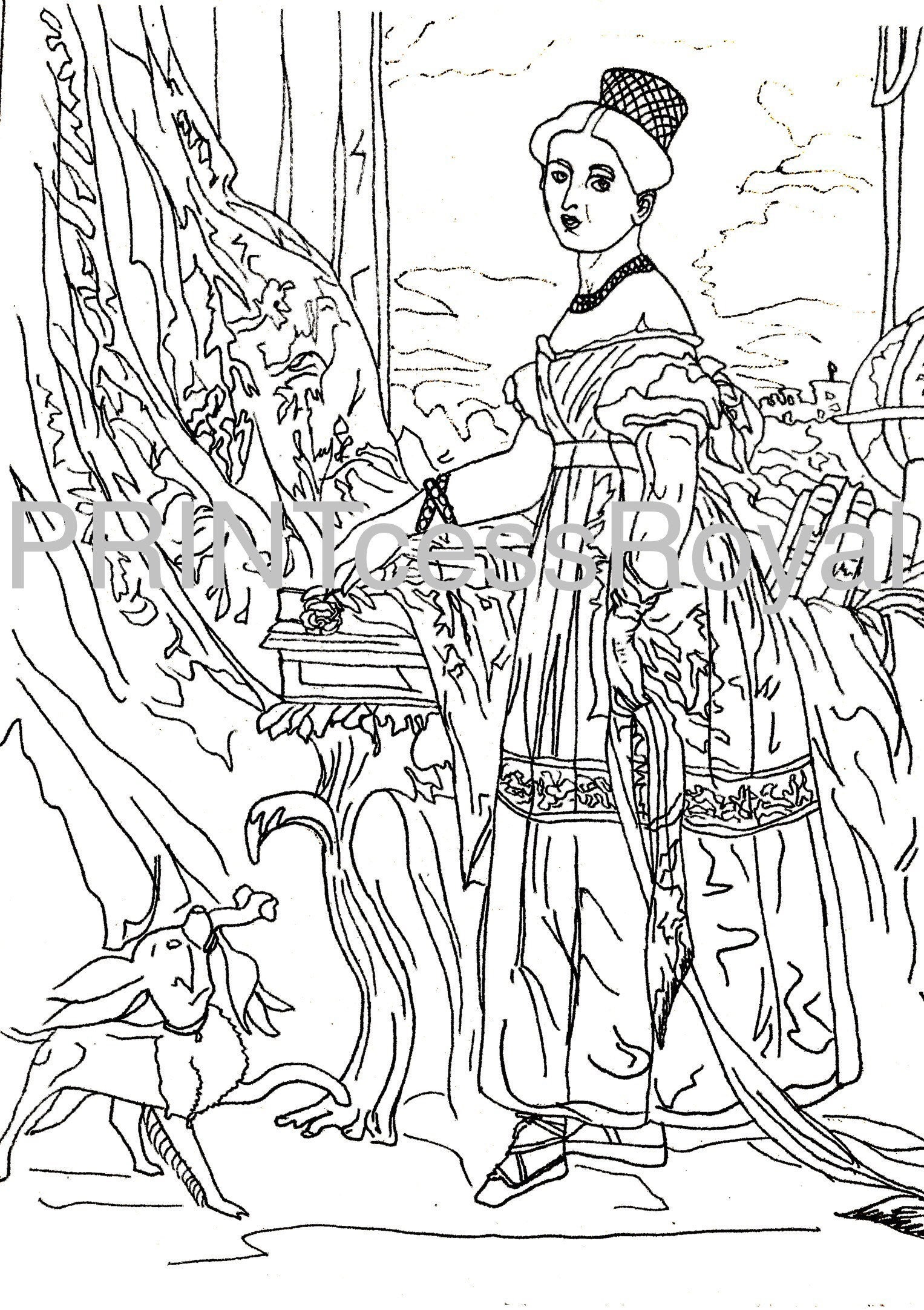Downloadable Queen Victoria Colouring Pages History Gift/the Victorians ...