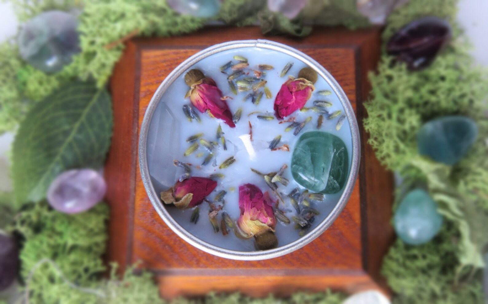 Focus & Concentration Fluorite Crystal Candle With Clear - Etsy