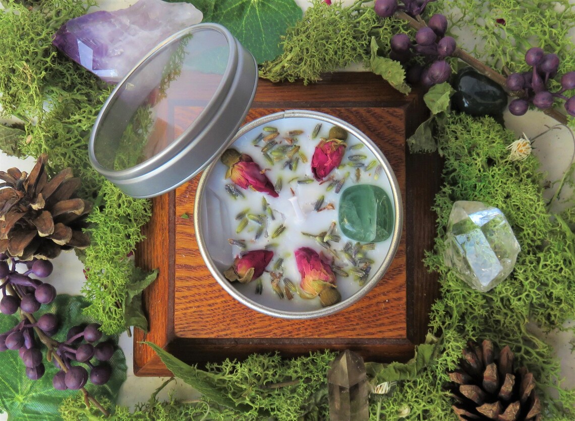 Focus & Concentration Fluorite Crystal Candle With Clear - Etsy