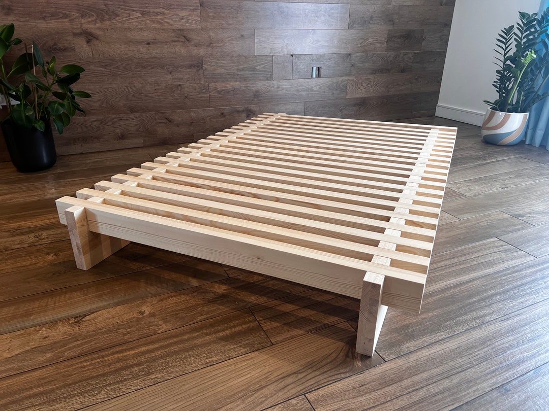 Heavy-duty Handmade Wooden Platform Bed Frame Untreated by Nodax - Etsy