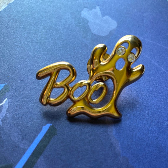 Vintage Gold Metal Ghost Pin - Etsy