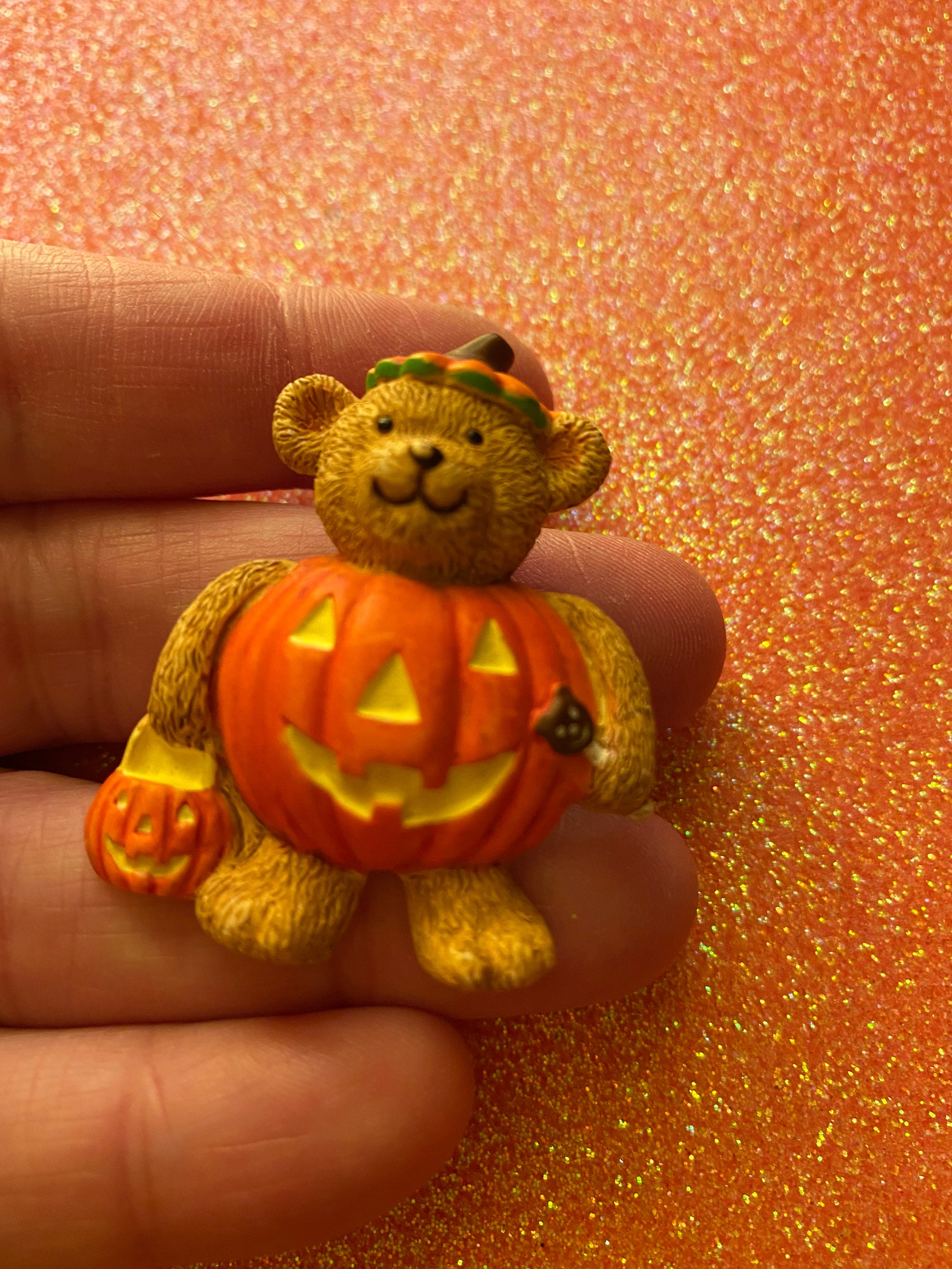 Pumpkin Bear Halloween Vintage Pin - Etsy UK