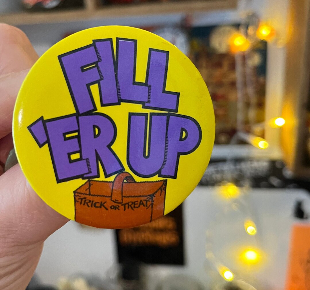 Vintage Halloween Fill ‘er up 80’s Button - Etsy