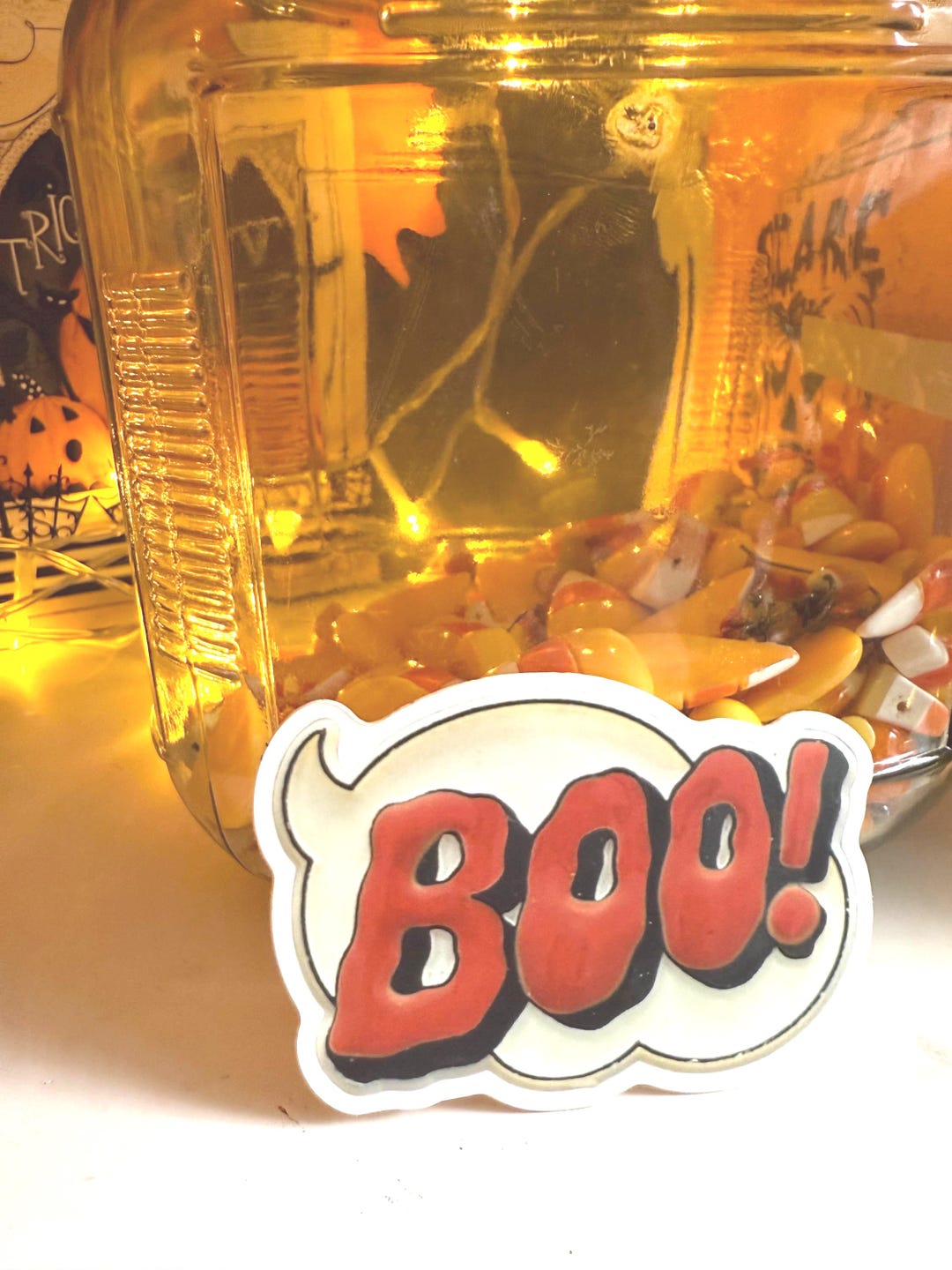 Vintage Hallmark BOO Sticker - Etsy