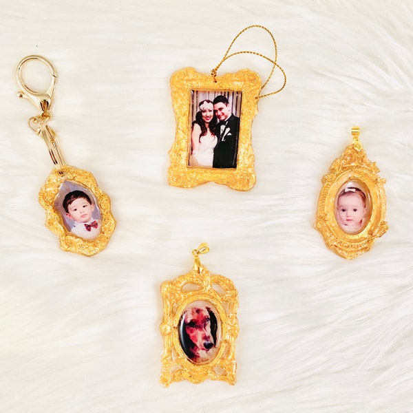 Gold Picture Frame Keychain - Etsy