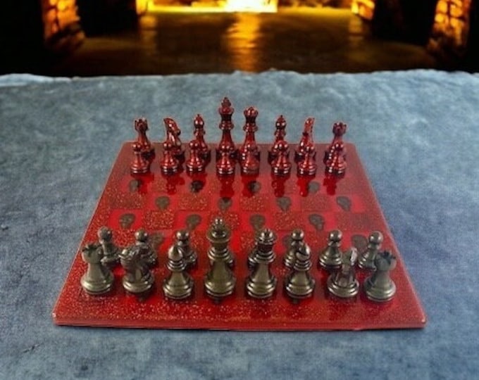 Horror Chess Set, Chess for Vampires, Vampire Aesthetic, Horror Decor ...
