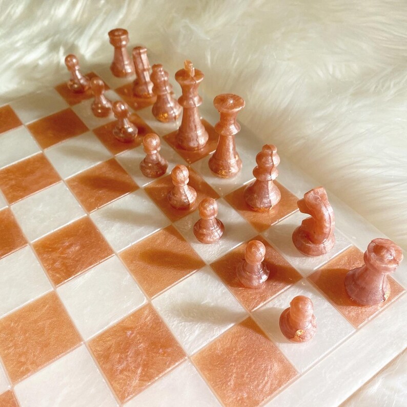 Custom Resin Chess Set Resin Chess Board Personalized Chess - Etsy Canada