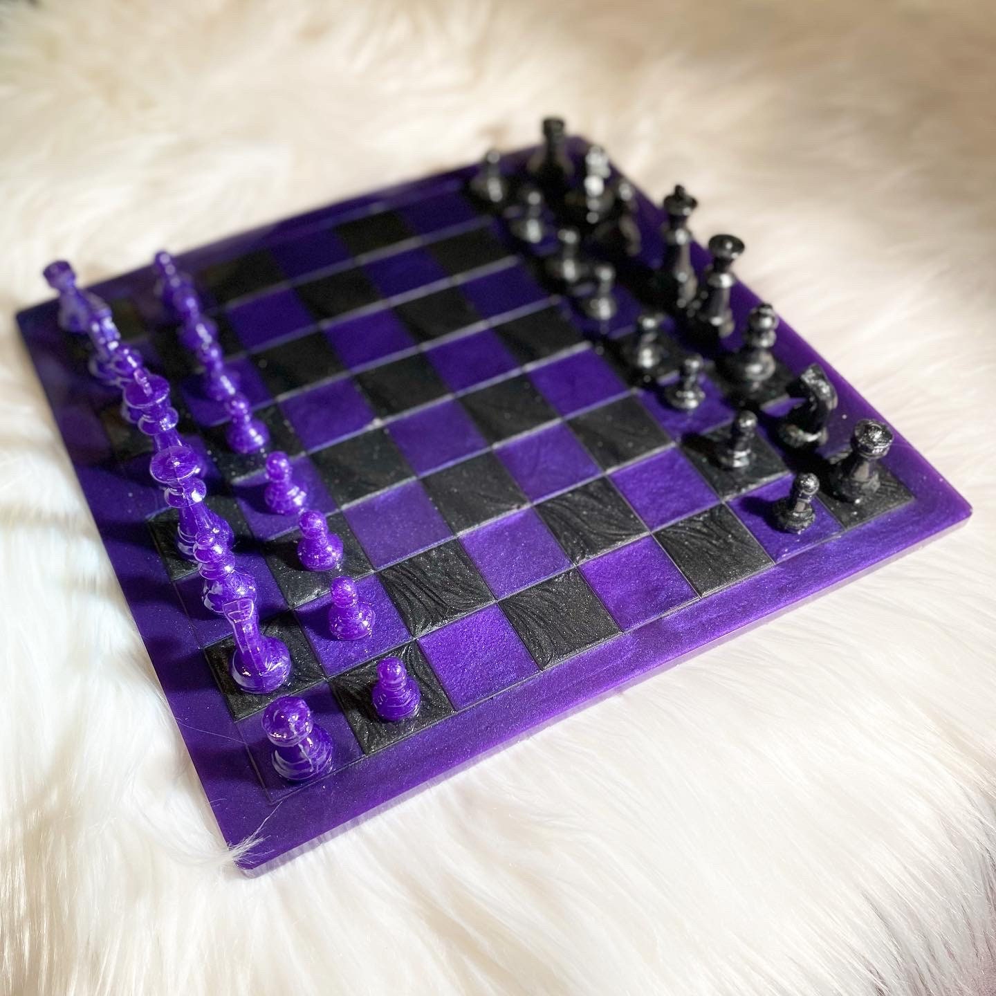 Custom Resin Chess Set Resin Chess Board personalized Chess | Etsy