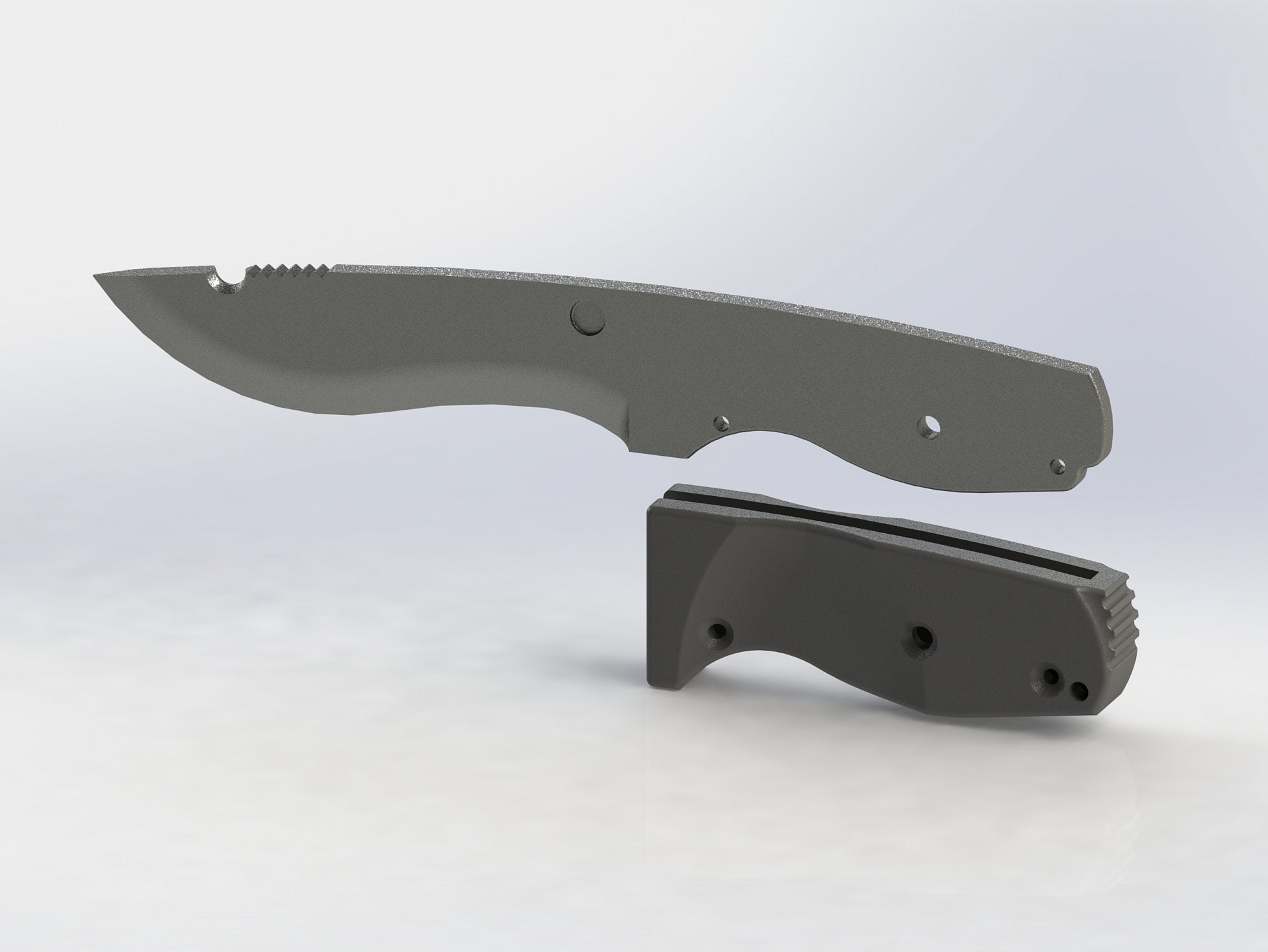 MGSV CQC Combat Knife 3D Model - Etsy