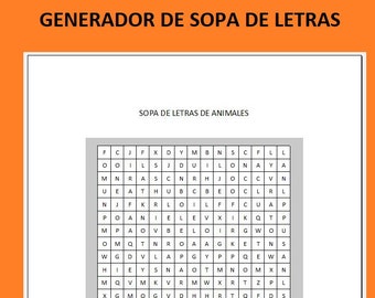 Word Search Puzzle Generator - Etsy