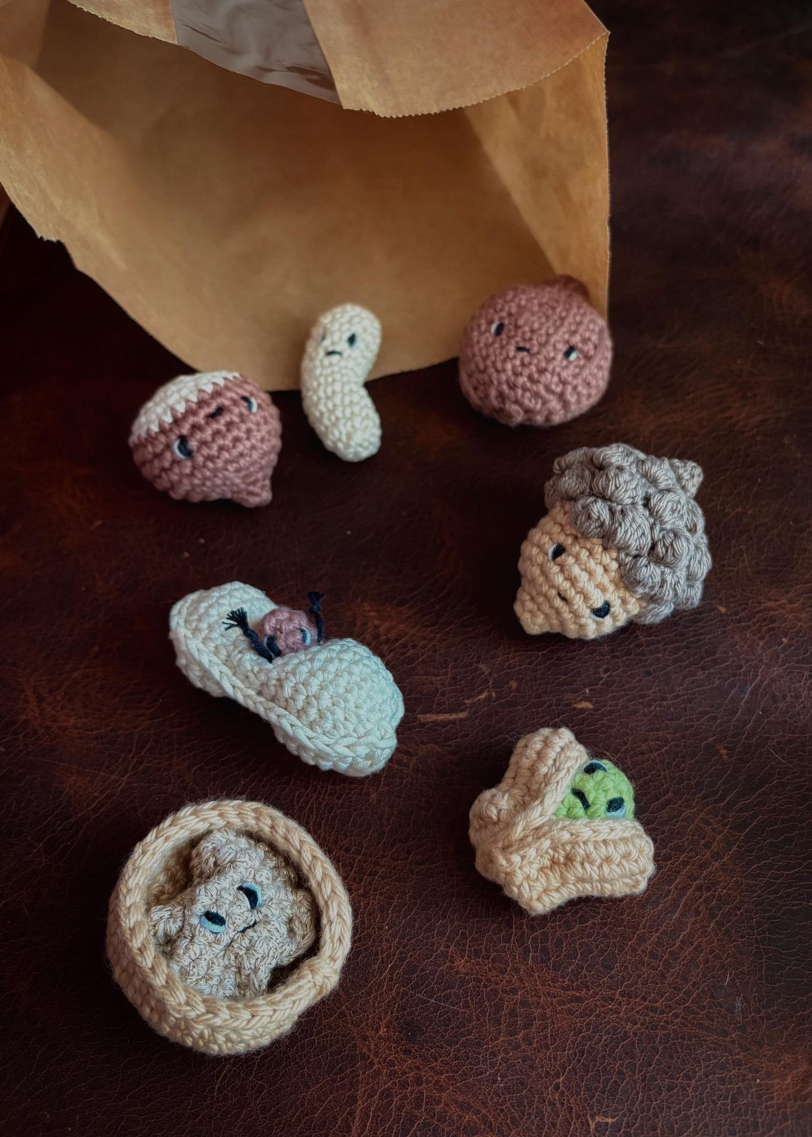 Amigurumi Nuts Crochet PATTERN: Almond, Peanut, Walnut, Pistachio ...