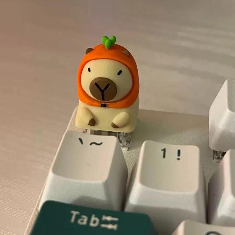 Mifuny Capybara Keycap Animal Artisan Keyboard Cap Resin Custom Keycaps for Mechanical Keyboard ...