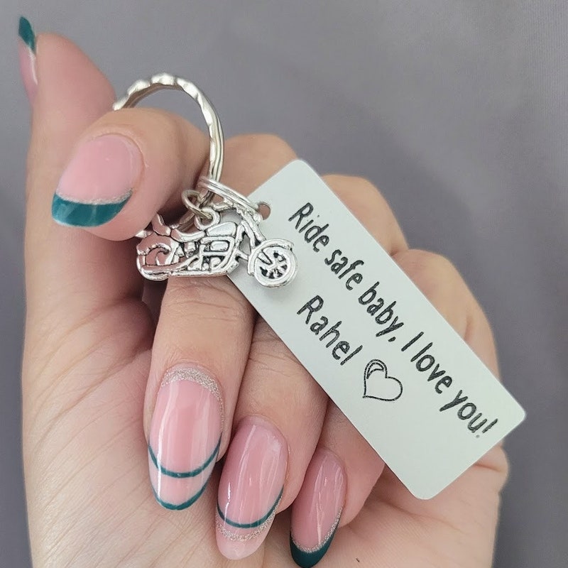 Motorcycle Keychain - Etsy