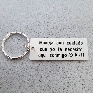 Maneja Con Cuidado Llavero, Personalized Drive Safe Custom Engraved ...