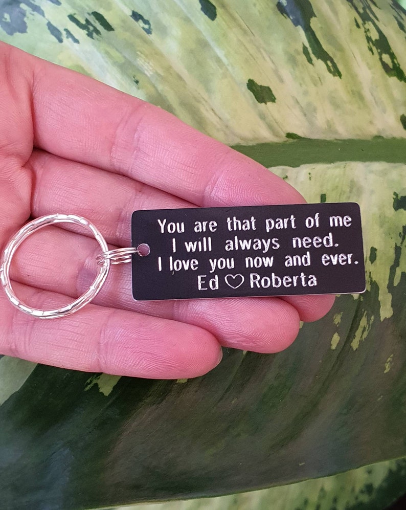 Personalized Love Message Keychain Drive Safe Engraved - Etsy