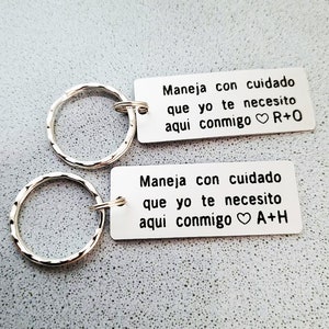 Maneja Con Cuidado Llavero, Personalized Drive Safe Custom Engraved ...