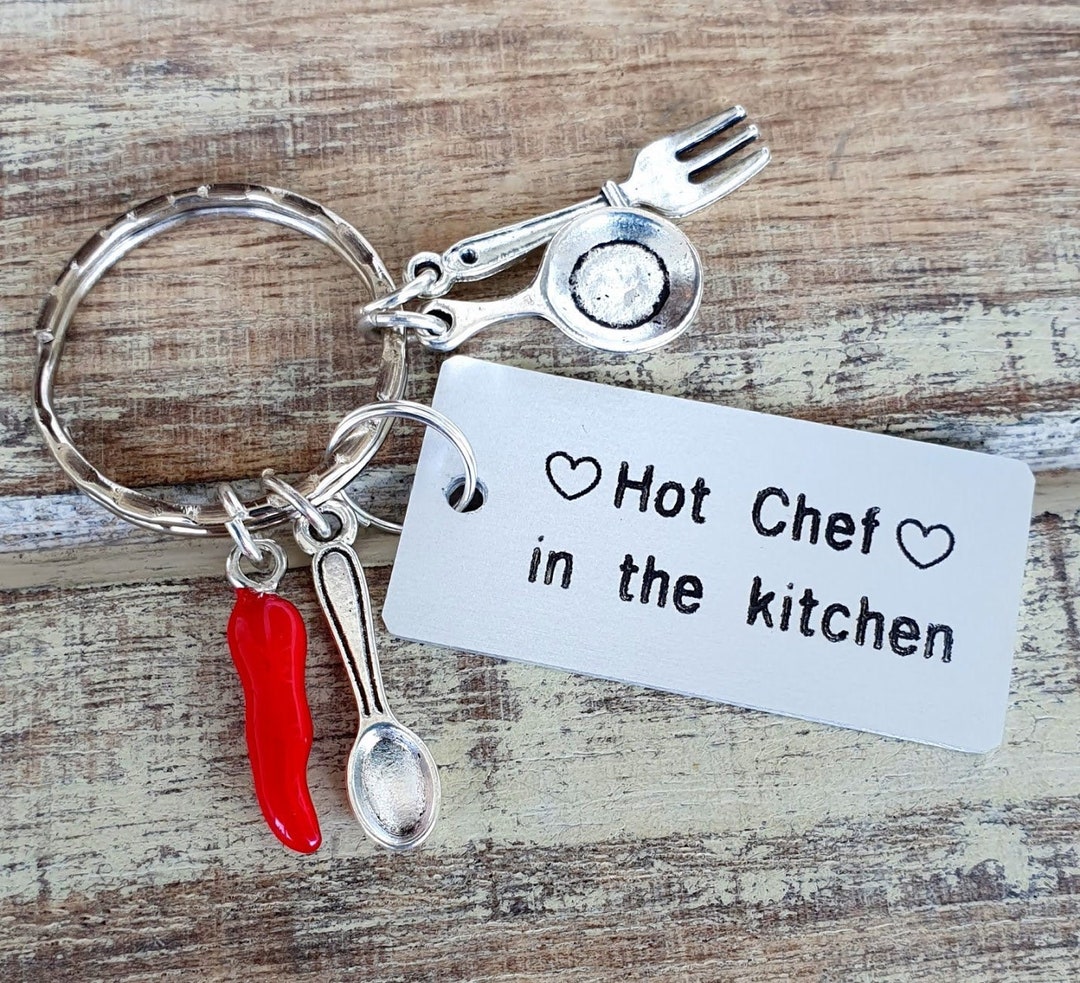 Hot Chef in the Kitchen Keychain Personalized Engraved - Etsy