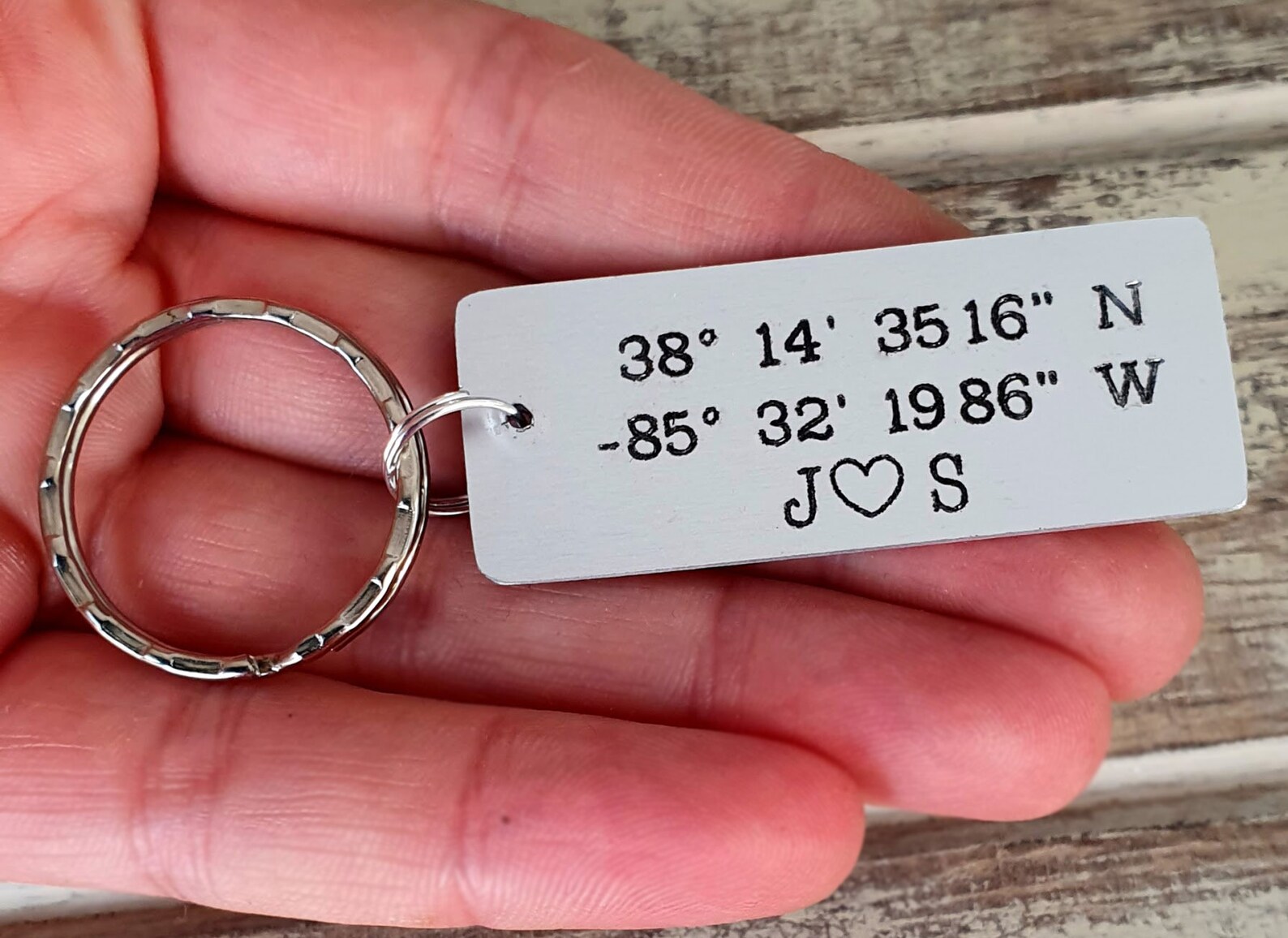 Coordinates Keychain Personalized Keychain Couples Keychain - Etsy